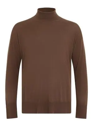 Max Mara High-neck Fine Wool Sweater - Brown