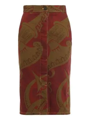 VIVIENNE WESTWOOD Printed Midi Skirt - Red