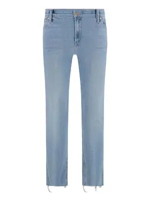 MOTHER Dazzler Ankle Fray Straight-leg Jeans - Denim