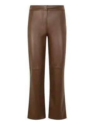MAX MARA S MAX MARA Sculpted Wide-Leg Synthetic Leather Pants