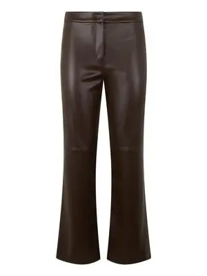 MAX MARA S MAX MARA Sleek High-Waist Flared Synthetic Leather Trousers