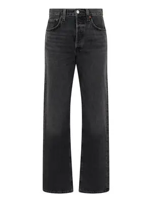 AGOLDE Straight Cut Denim Jeans - Black