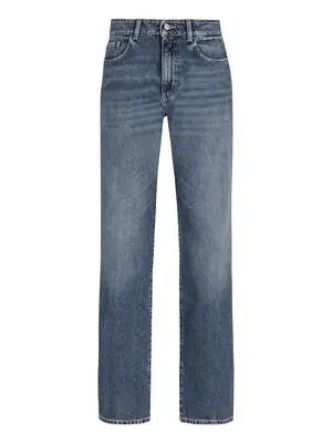 ICON DENIM LOS ANGELES Straight-leg Jeans With Back Logo Detail - Denim
