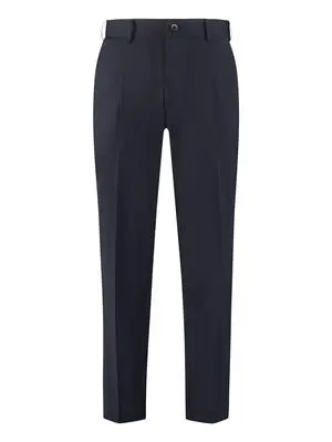 THE ALPHABET Wool-blend Tailored Trousers With Stretch - Blue