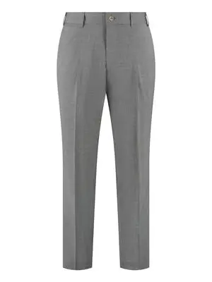 THE ALPHABET The Alphabet Stretch Wool-Blend Tailored Trousers With Back Flap Pockets