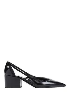 Prada 55mm Debossed-logo Pumps - Black