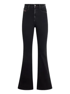 DIESEL® Bell-bottom Cotton Denim Jeans - Black