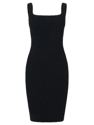 HUNZA G HUNZA G Sleek Midi Dress With Square Neckline