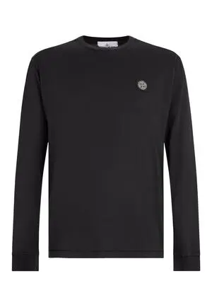 Stone Island Long-sleeve Cotton Shirt - Black