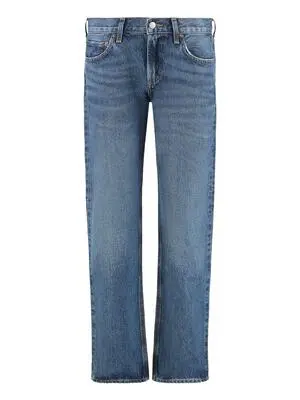 AGOLDE AGOLDE High-Rise Straight Cropped Jeans With Metal Hardware