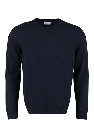 THE ALPHABET Ribbed Cashmere Knit Sweater - Blue