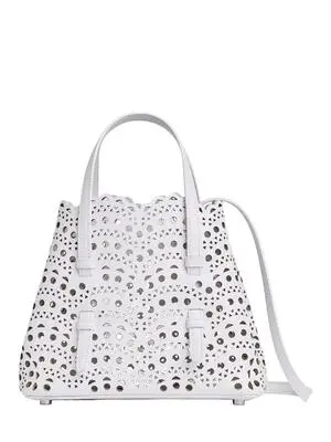 Alaïa Mina Leather Tote Handbag - Blanccasse