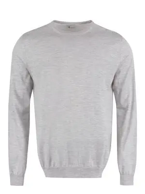 THE ALPHABET THE ALPHABET Fine-Knit Crewneck Sweater In Silk And Cashmere Blend
