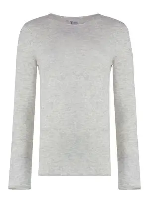 THE ALPHABET THE ALPHABET Knit Silk-Cashmere Blend Pullover Grey