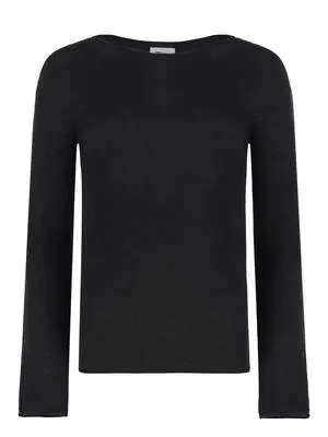 THE ALPHABET THE ALPHABET Silk-Cashmere Blend Rounded Neck Pullover Sweater