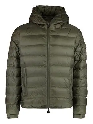 Moncler Hooded Short Down Jacket - Green