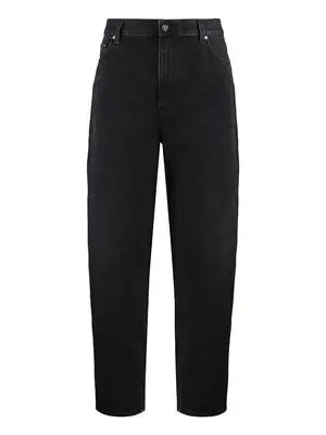 TOTEME Wide-leg Jeans With Metal Hardware - Black