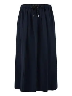 Veronica Beard Crinkled Taffeta Midi Skirt - Blue
