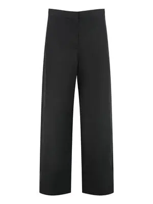 TOTEME Organic Cotton Tailored Trousers - Black
