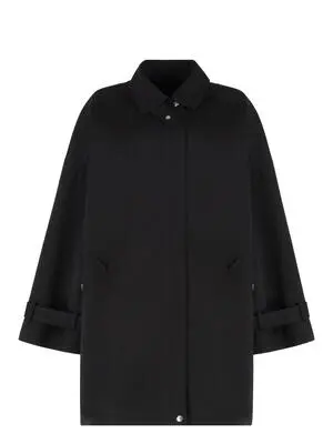 TOTEME Oversized Cotton Trench Jacket With Strapped Cuffs - Black