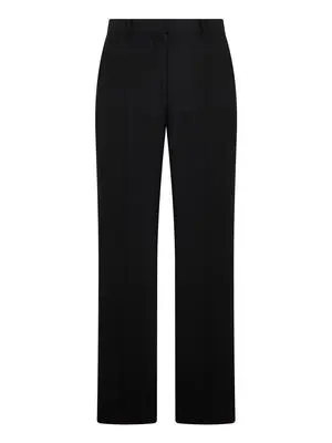 TOTEME Wool-blend Straight-leg Trousers - Black