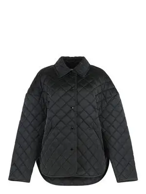 TOTEME Quilted Jacket With Elegant Collar - Black