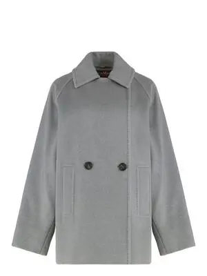 Max Mara Double-breasted Wool Blazer - Grey