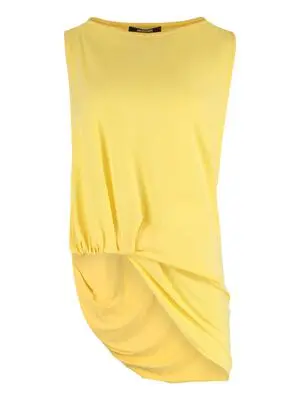Jacquemus JACQUEMUS Square Neck Cut-Out Detail Top Yellow