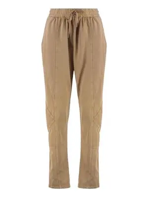 MARANT ETOILE Regina Cotton Drawstring Trousers - Brown