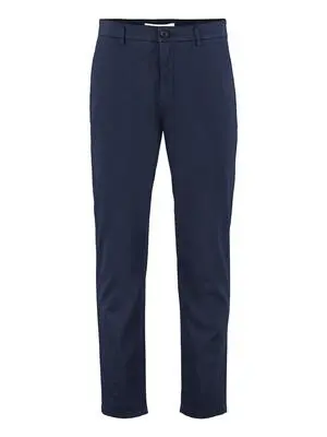 DEPARTMENT 5 Stretch Cotton Chino Trousers With Back Flap Pockets - Blue