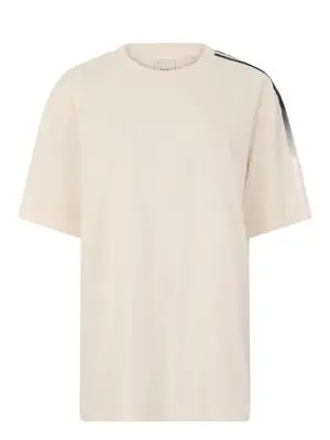 ADIDAS Y-3 Short-sleeve Striped T-shirt With Minimal Shoulder Line - Panna