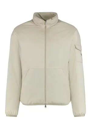 Moncler Short Padded Jacket With Removable Hood - Beige