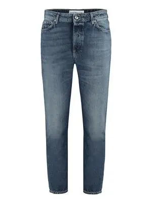 DEPARTMENT 5 Slim Fit Jeans With Back Logo Label - Denim