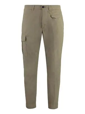 DONDUP Robin Cotton Cargo Trousers - Khaki