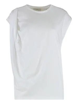 VINCE VINCE Draped Pima Cotton-Blend T-Shirt