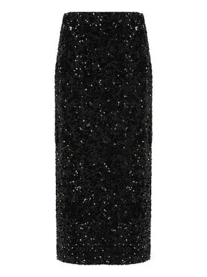 Vince Sequin Midi Skirt - Black