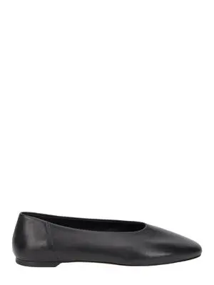 TOTEME Minimalist Nappa Leather Ballerina Flats - Black