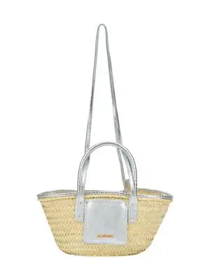 Jacquemus Woven Shoulder Handbag - Beige
