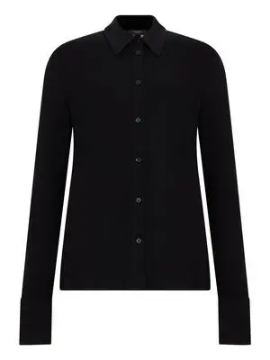 TOTEME Long-sleeved Button-front Shirt - Black
