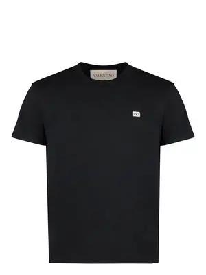 Valentino Garavani Cotton Crew-neck T-shirt - Black