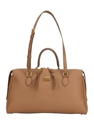 Dolce & Gabbana Structured Leather Tote Handbag - Brown