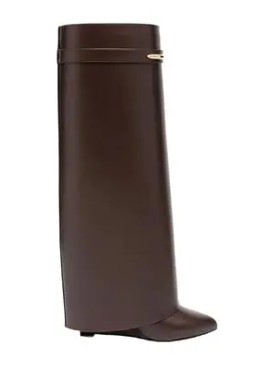GIVENCHY GIVENCHY Pointed-Toe Knee-High Leather Boots