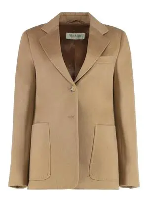 MAX MARA Max Mara Draped Zibellin Single-Breasted Blazer