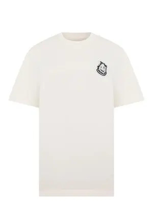 Moncler Logo Print Cotton T-shirt - Ivory