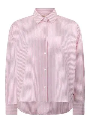 Max Mara Striped Cotton Poplin Long Sleeve Shirt - Pink