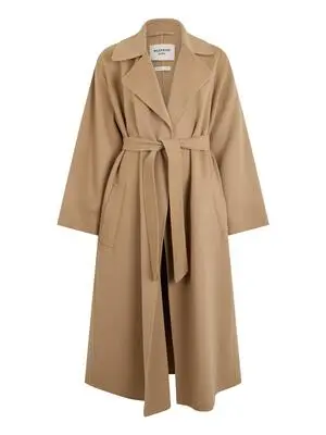 MAX MARA WEEKEND MAX MARA Long Virgin Wool Belted Jacket