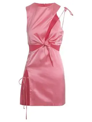 MOTHER OF ALL Knotted Detail Mini Dress - Pink