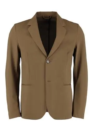 THE ALPHABET THE ALPHABET Single-Breasted Two-Button Jacket Brown
