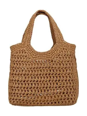 TOD`S Tod's Woven Raffia Shoulder Bag - Beige