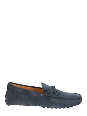 TOD`S Tod's Suede Loafers With Decorative Stitching - Blue